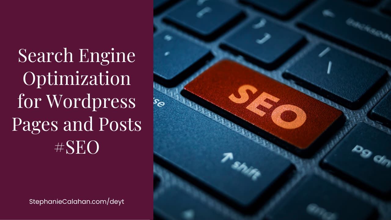 Search Engine Optimization for Wordpress Pages and Posts #SEO ...
